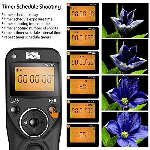 Pixel DSLR Camera Wireless Shutter Release Timer Remote Control TW-283/DC2 for Nikon D3100 D3200 ...