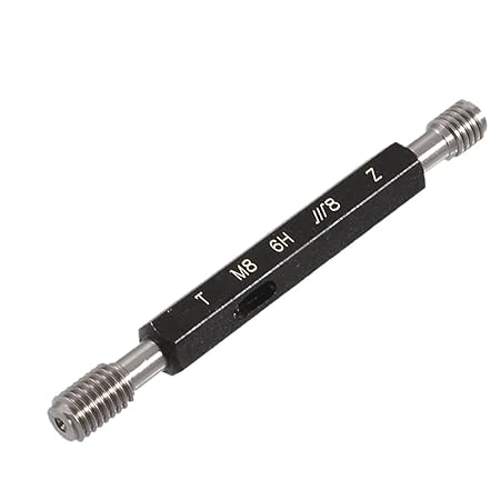 uxcell M8 x 1.25mm Pitch 6H Steel Metric Go/No Go Thread Gage Gauge ...