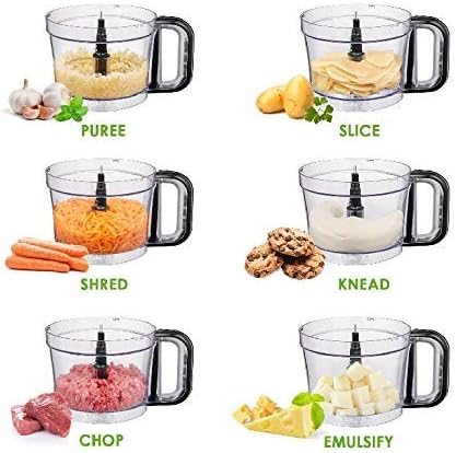 Food Processor, DECEN 2L Compact Food Processor, 4 Speed Controls ...