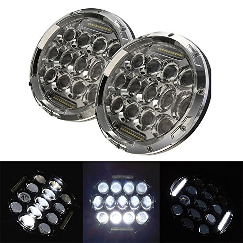 Theone Pair 7 Inch 78w Philips Led Round Black Led | Desertcart Ireland