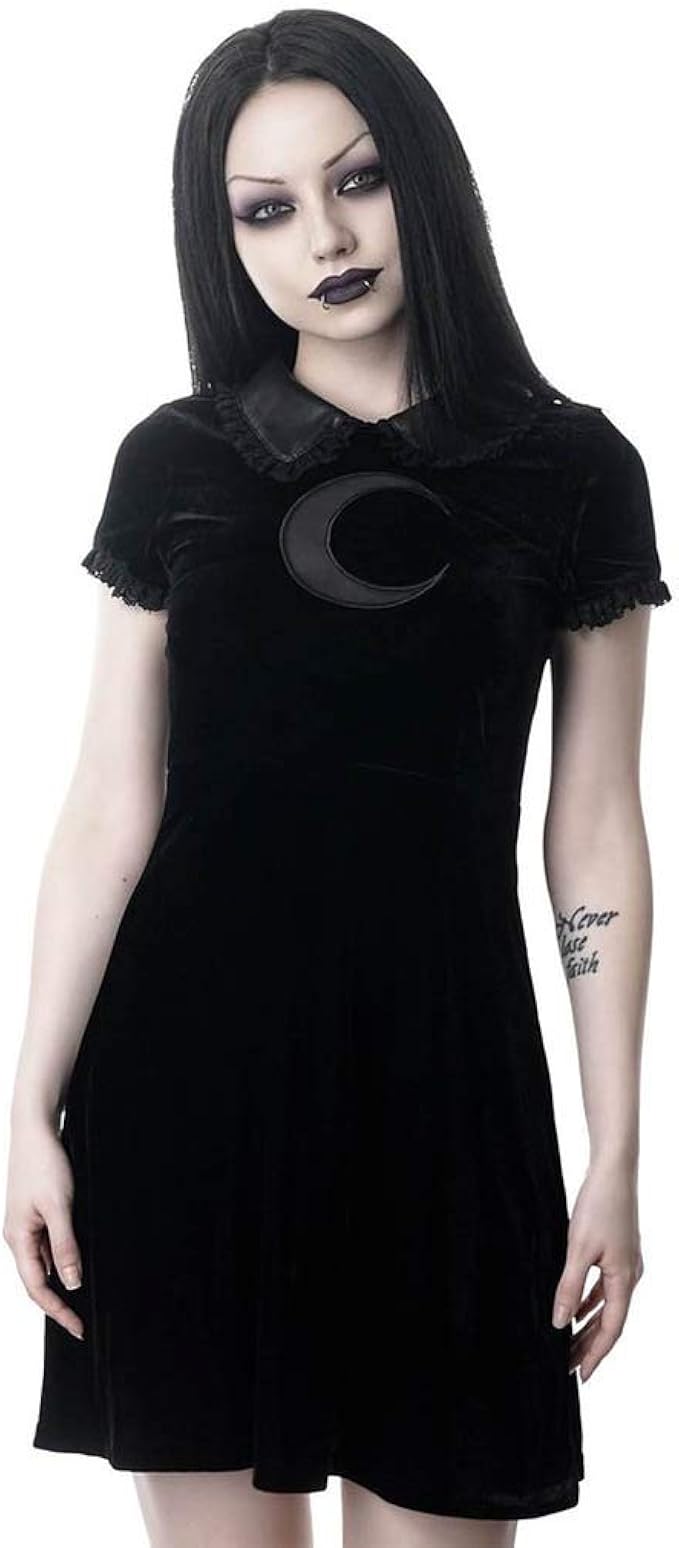 Killstar Skater Dress - Catch - Black - XX-Large: Amazon.co.uk: Clothing