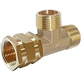 Amazon.com: Joywayus Brass Pipe Fitting Barstock Tee 3 Way NPT 1/2" Female x 1/2" Female x 1/2 ...