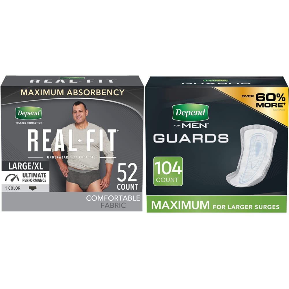 Mua Depend Complete Protection Package: Real Fit Incontinence Underwear ...