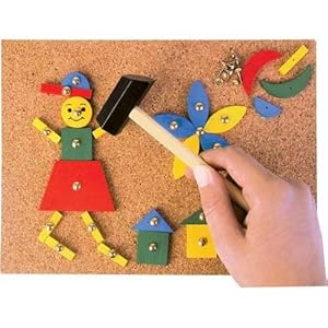 Tap Tap Art Cork Board Wooden Pieces Hammer and Nail: Amazon.co.uk ...