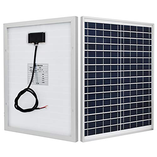 ECO-Worthy 25 Watt 12 Volt Polycrystalline Solar Panel Module Off Grid ...