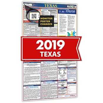 Amazon.com : 2019 Texas All in One Labor Law Posters for Workplace ...