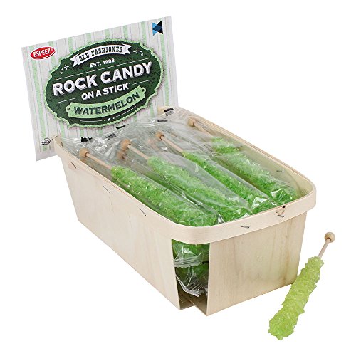 Extra Large Rock Candy Sticks: 24 Watermelon Lollipop - Light Green ...