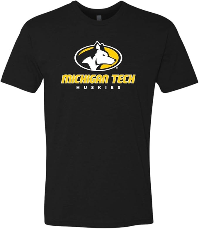 Amazon.com: CreateMyTee | Premium Michigan Tech Huskies Logo MTU Mens ...