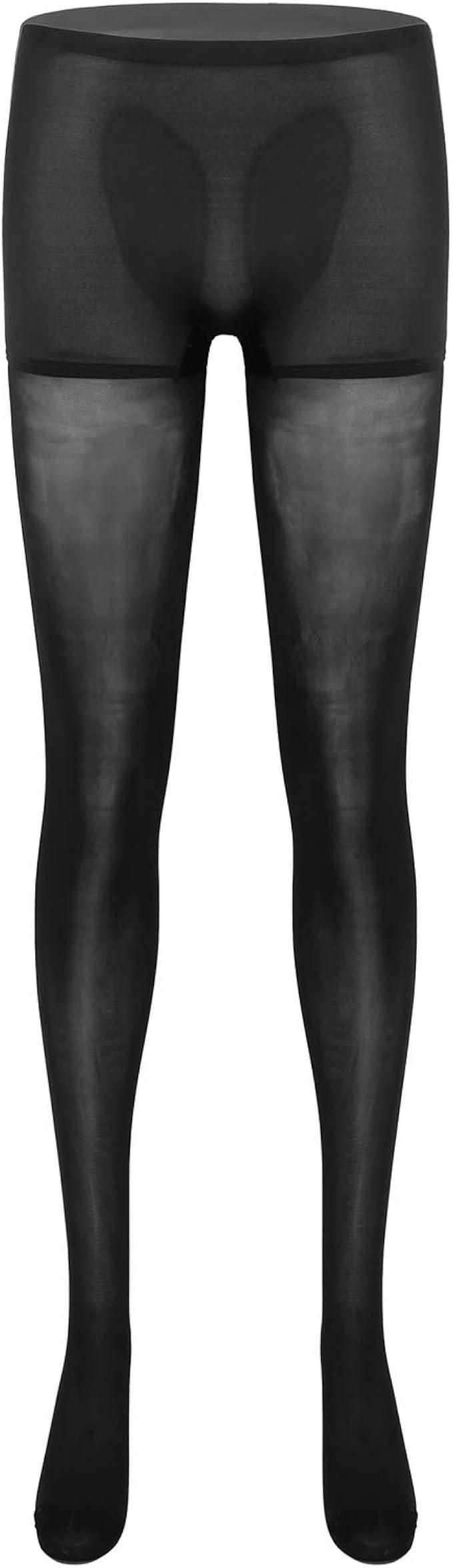 Msemis Women Glossy Oil Shiny Footed Pantyhose Seamless Tights Shaping Stockings Mesh Sheer