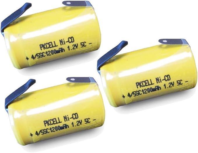 Amazon 3pc 4 5 SC Sub C 1 2V 1200mAh Ni CD Rechargeable Battery W Amazon 3pc 4 5 SC Sub C 1 2V 1200mAh Ni CD Rechargeable Battery W