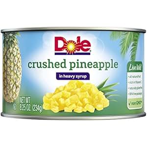 Amazon.com : Dole Crushed Pineapple in Heavy Syrup, 8 Ounce : Grocery ...