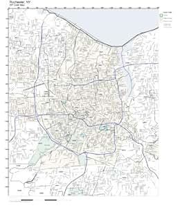 Amazon.com: ZIP Code Wall Map of Rochester, NY ZIP Code Map Laminated ...