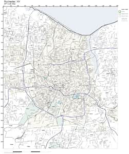 Amazon.com: ZIP Code Wall Map of Rochester, NY ZIP Code Map Laminated ...