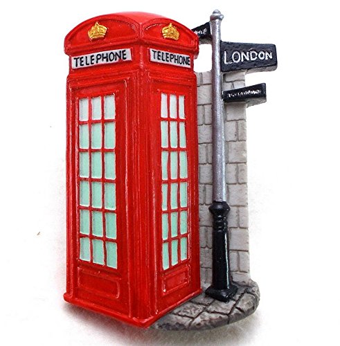 Telephone Booth, London Souvenir Fridge Magnet Toy Set 3D Resin ...