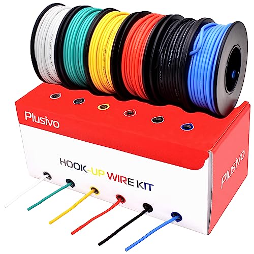 22AWG Silicone Hook Up Wire - 22 Gauge (OD:0.74mm) Stranded Tinned ...