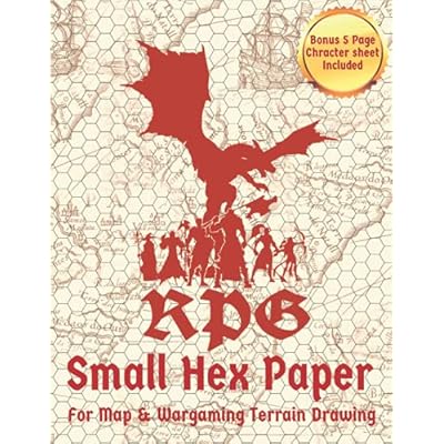 Buy RPG Small Hex Paper For Map & Wargaming Terrain Drawing: 5 in 1 ...