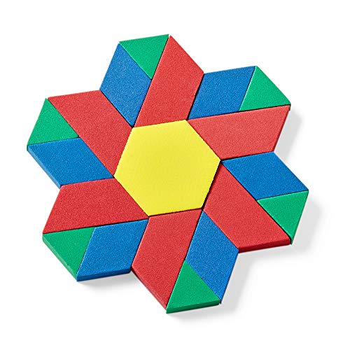 hand2mind Foam Plastic Pattern Blocks for Kids, Shapes for Kindergarten ...