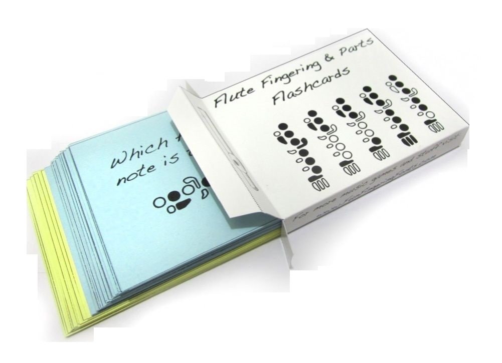 Flute Fingerings & Flute Parts Flashcard Set: Amazon.co.uk: Toys & Games
