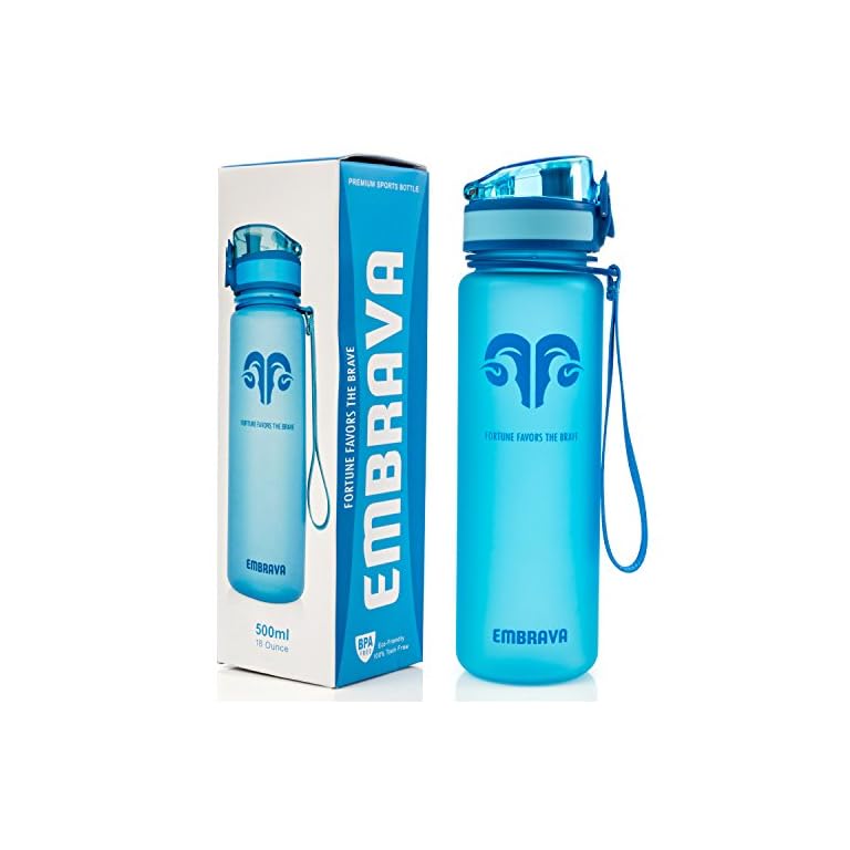 Embrava Best Sports Water Bottle - 17oz Small - Eco Friendly & BPA-Free ...