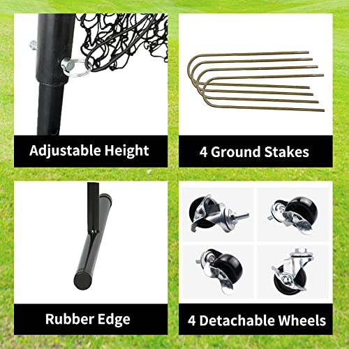 9 Hole Baseball Pitching Net with Strike Zone, 9 Pockets Pitchers Throw ...