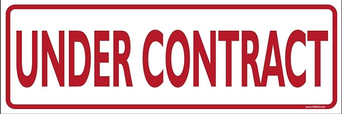 Amazon.com : Under Contract Sign Rider (6" x 24") : Office Products