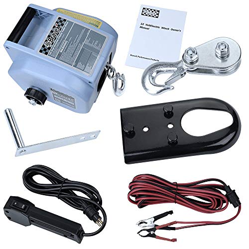 Bravex 12V DC Electric Winch Boat Trailer Corded Remote Control & Hand ...
