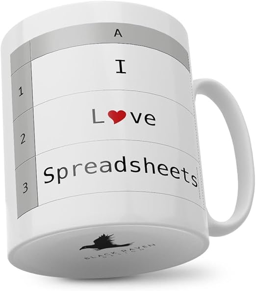 Mug: I Love Spreadsheets: Amazon.co.uk: Kitchen & Home