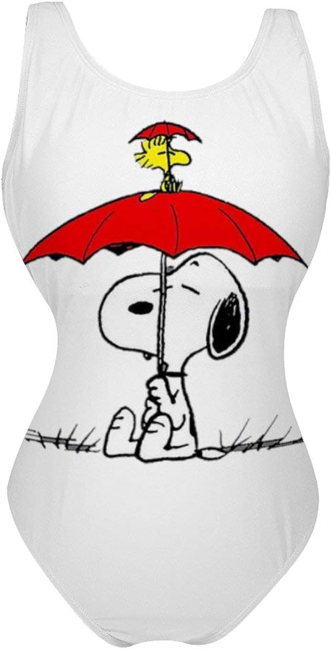 DNBCJJ Snoopy Umbrella Adult One Piece Swimsuit for Women Pools Beach ...