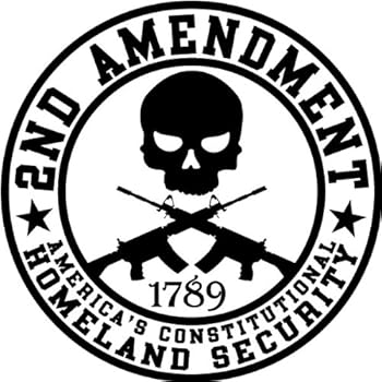 Amazon.com: 2nd Amendment Homeland Security; Round Bumper Sticker ...