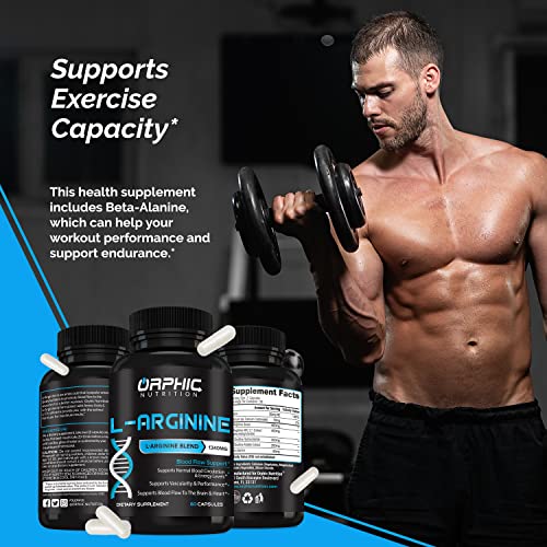 ORPHIC NUTRITION Extra Strength L Arginine - Nitric Oxide Supplement to ...