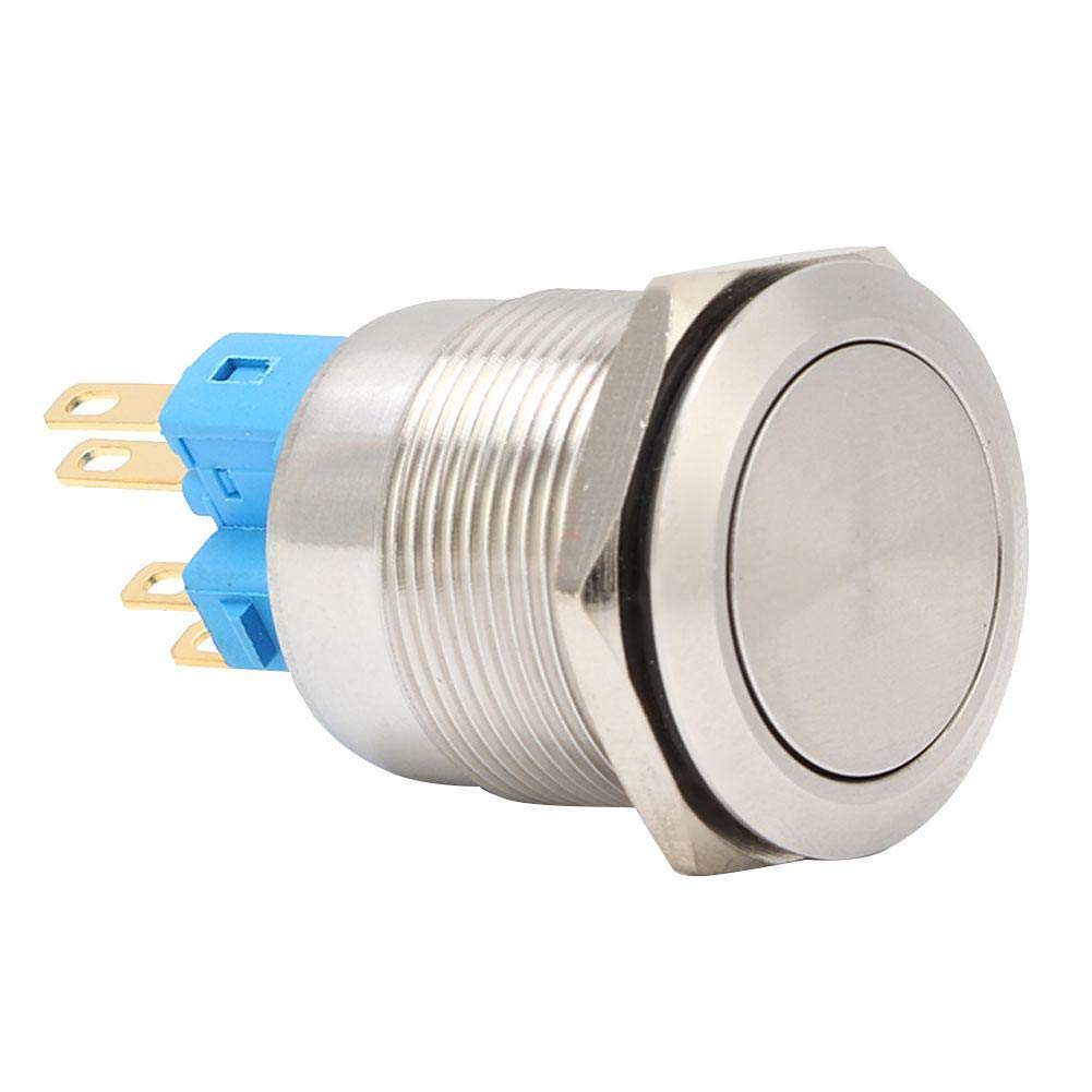 20Pcs Waterproof Flat Round Button Switches LED Light Self-lock Self ...