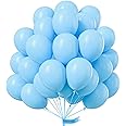 Amazon.com: PartyWoo Light Blue Balloons, 52 pcs 12 Inch Blue Balloons, Latex Balloons for ...