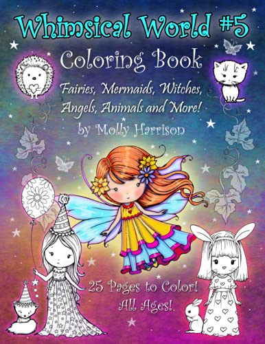 Amazon.com: Whimsical World #5 Coloring Book: Fairies, Mermaids ...