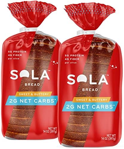 Sola Low Carb & Keto Friendly Bread, Sweet and Buttery - 5g of Protein ...