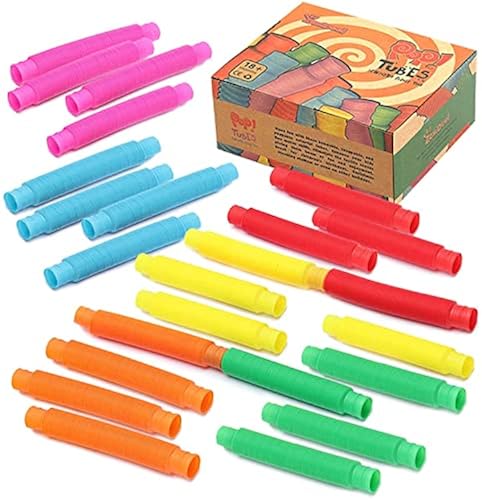 24 Pack Pop Tubes, Pop Tubes Fidget Toy, XXL Size, Sensory Toys for ...