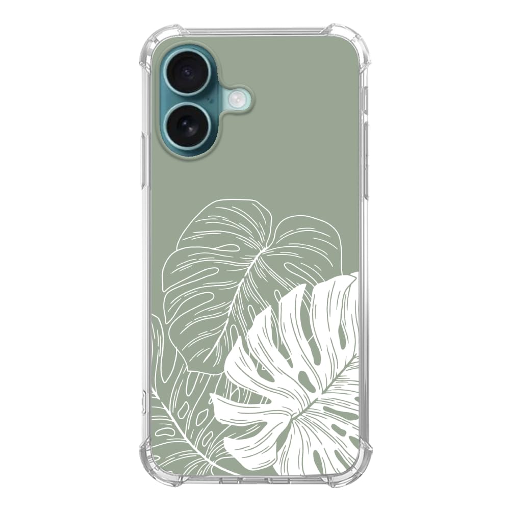 Dohakemuny Aesthetic Green Tropical Monstera Leaf Phone Case Compatible ...