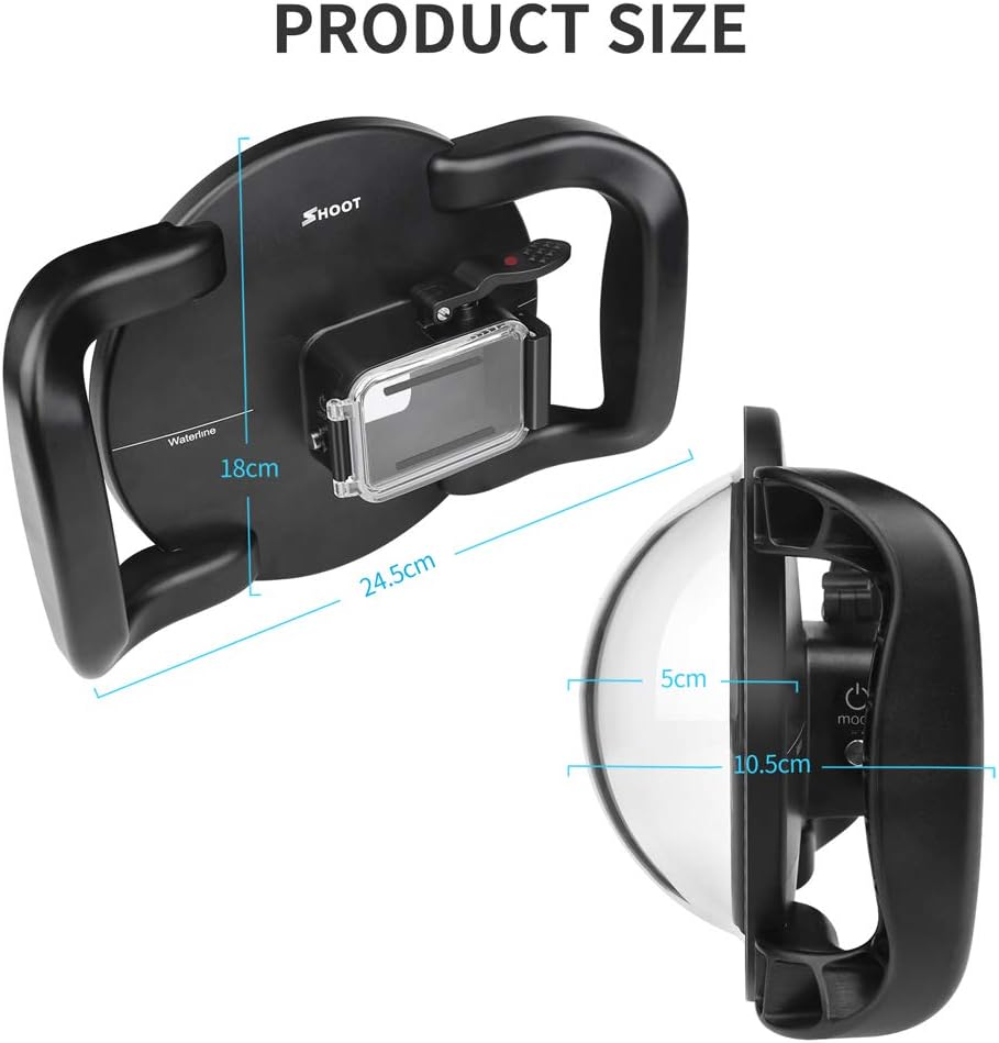 D&F Underwater Dome Port for GoPro Hero 8 Black Waterproof Housing Dome ...