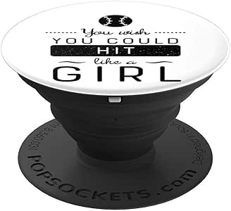 Amazon.com: You Wish You Could Hit Like A Girl Funny Softball PopSocket