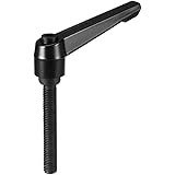 uxcell M12 x 60mm Handle Adjustable Clamping Lever Thread Push Button Ratchet Male Threaded Stud ...