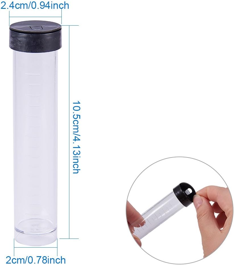 BENECREAT 30PCS 25ml Clear Plastic Tube Lab Bead Containers Test Tube ...