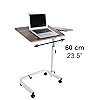 KMINA - Overbed Table with Wheels, Adjustable Height, Tilt Top Bedside ...
