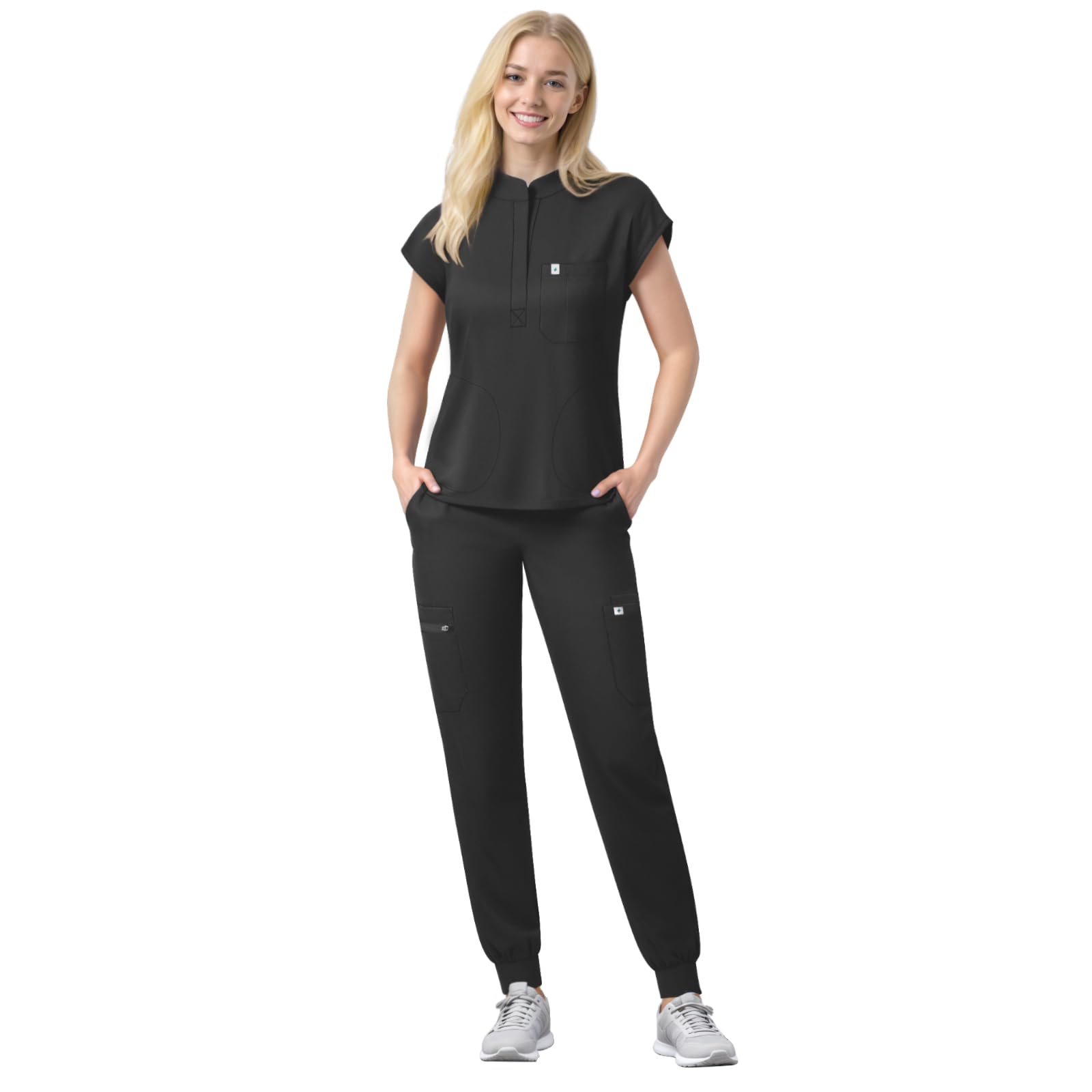Eipnare Scrubs Set for Women Medical Uniform Nurse Suit, Anti-Wrinkle ...