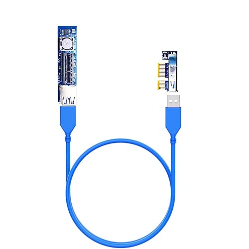 GLOTRENDS UEX101 600mm PCIe 3.0 X1 Riser Cable for PCIe WiFi Card, M.2 ...