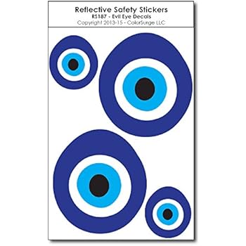 Amazon.com: CoolHubcaps Evil Eye Reflective Decals: Automotive