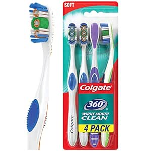 Amazon.com: Colgate 360 Toothbrush, Soft, 4 Count : Everything Else