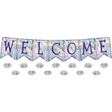 Amazon.com : Welcome Bulletin Board Set Classroom Decoration Pennants ...