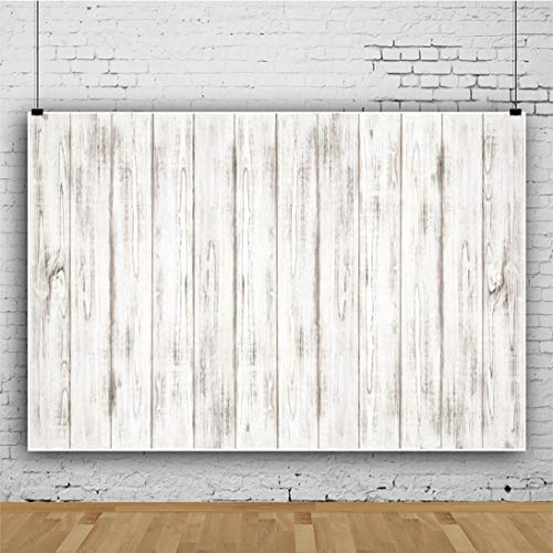 OFILA Grey and White Wood Backdrop 5x3ft Rustic Wooden Backdrops for ...