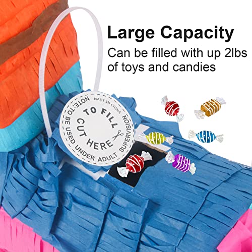 Donkey Pinatas - 2 Sizes Mexican Pinatas with Hanging Loop (13 x17 in ...