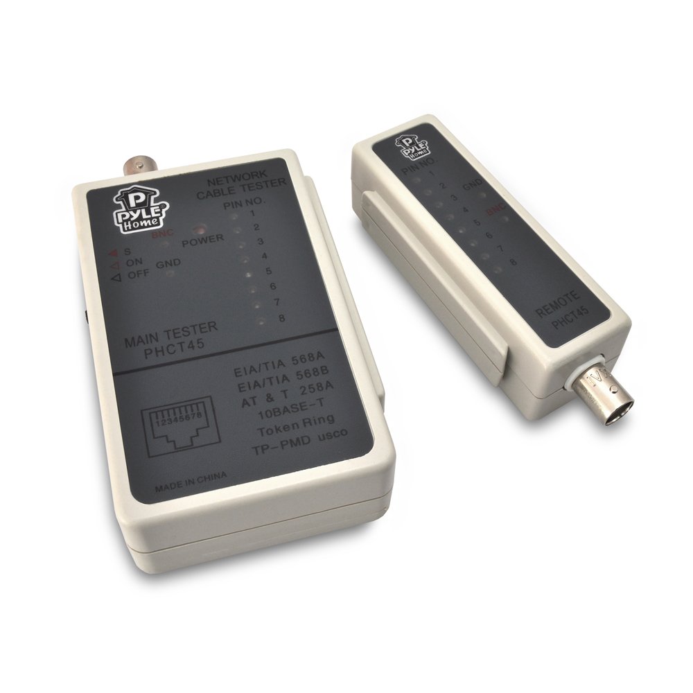 Pyle PHCT45 Network Tester for RJ45/RJ11 BNC Cables – BigaMart
