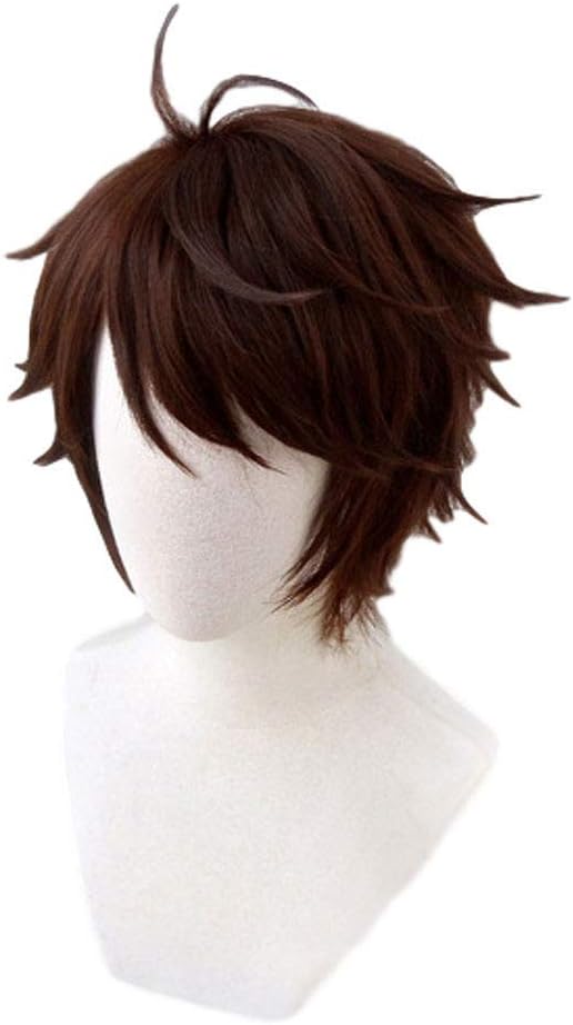 Topcosplay Oikawa Tooru Wig Inspired by Haikyuu!! Cosplay Short Dark ...